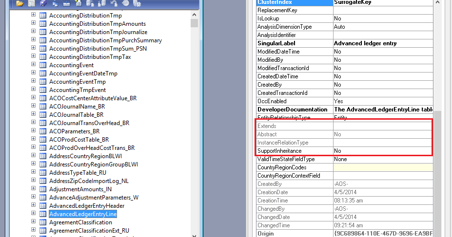 Dynamics AX - Tech blog: Table inheritance in Dynamics AX 2012