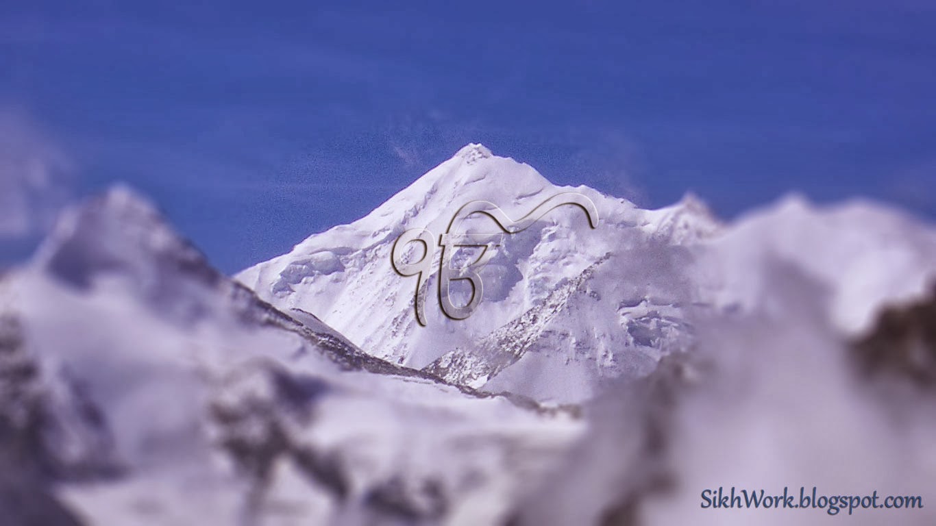 sikhwork: EK OMKAR ON MOUNTAIN WALLPAPER