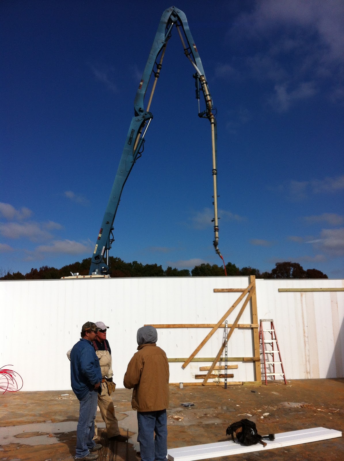Insulated Concrete Forms TF Systems house: Basement walls are poured.