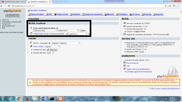 Instalación de XAMPP: 2017