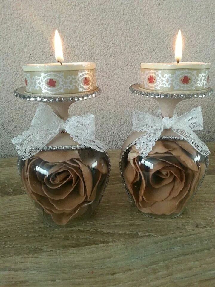 Crea bellas decoraciones con copas invertidas