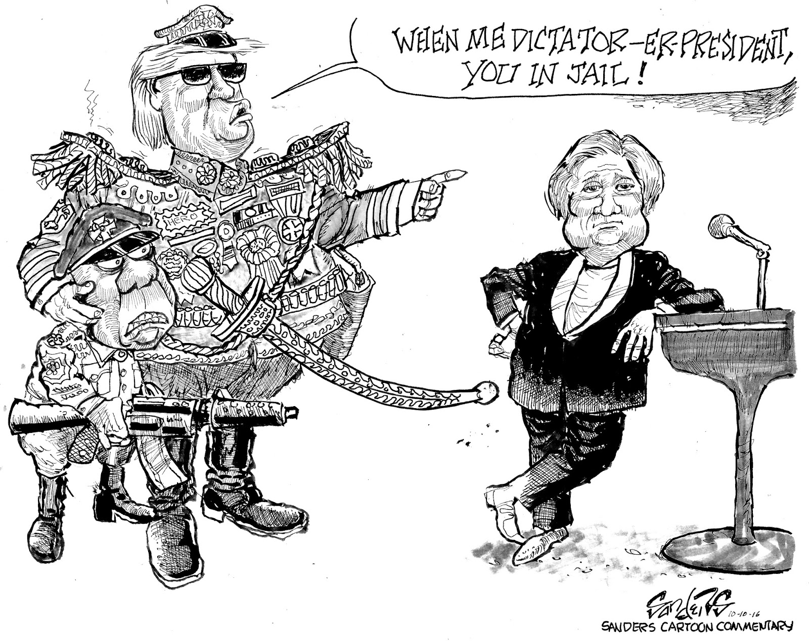 Sanders cartoon/commentary: 3rd World Candidate