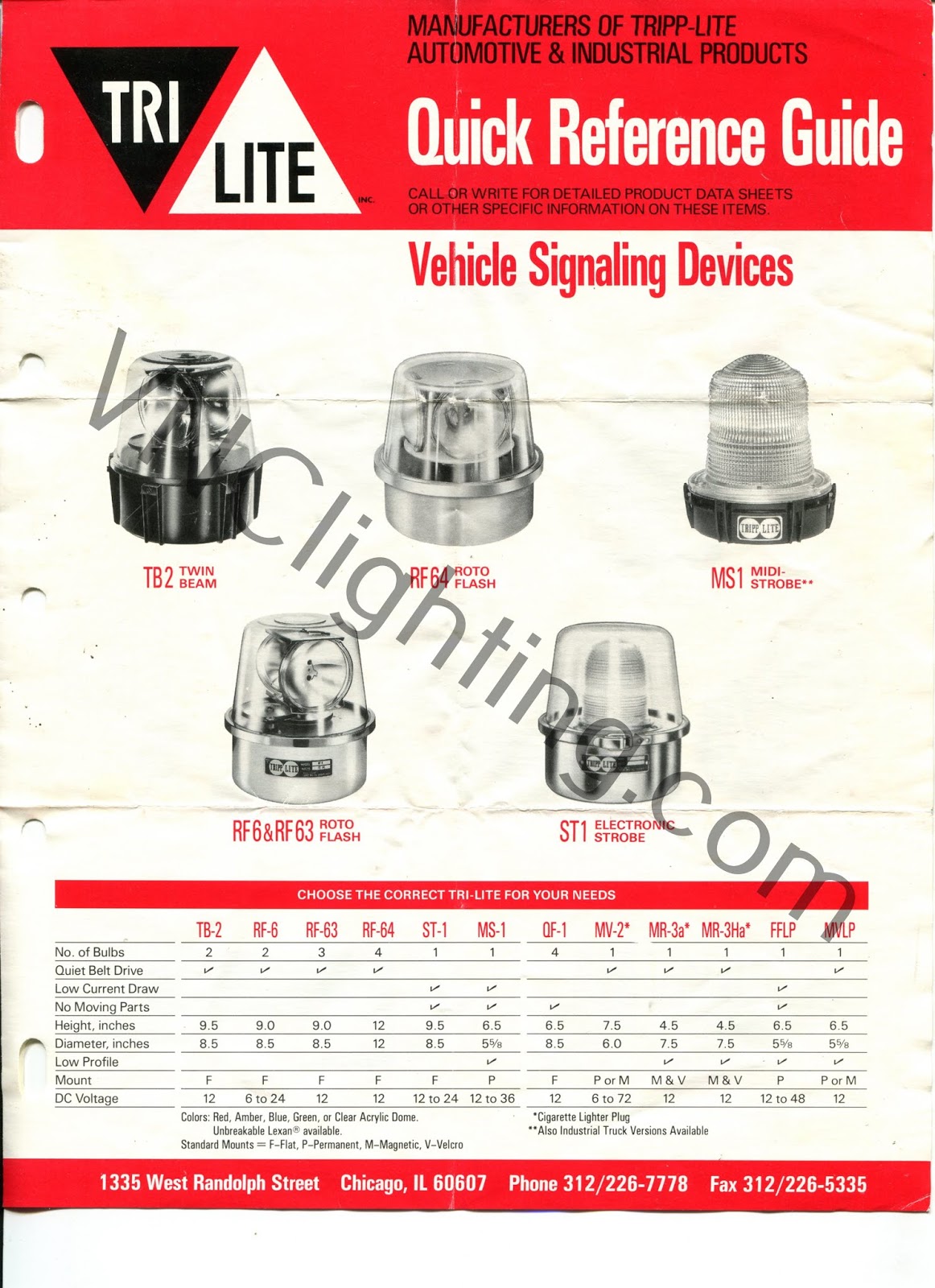 Vintage Night Club Lighting: Tri Lite Catalogues