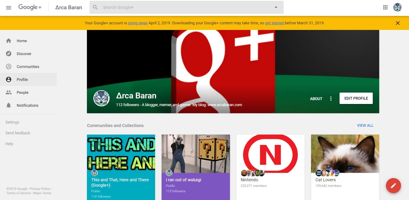 GOODBYE, Google Plus.