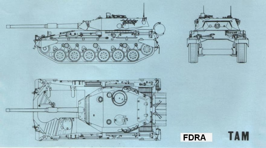 FDRA - Fuerza Terrestre: EA: Planos de las versiones del TAM en servicio