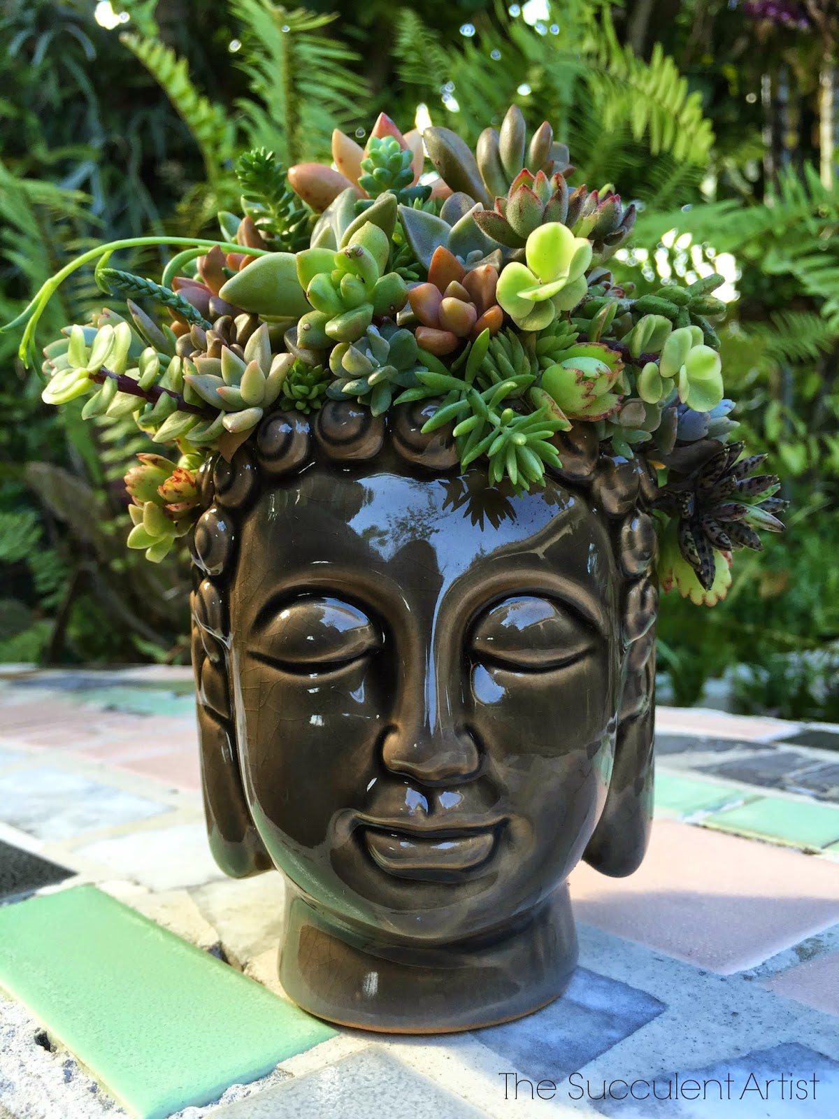 Buddha Head Succulent Planter
