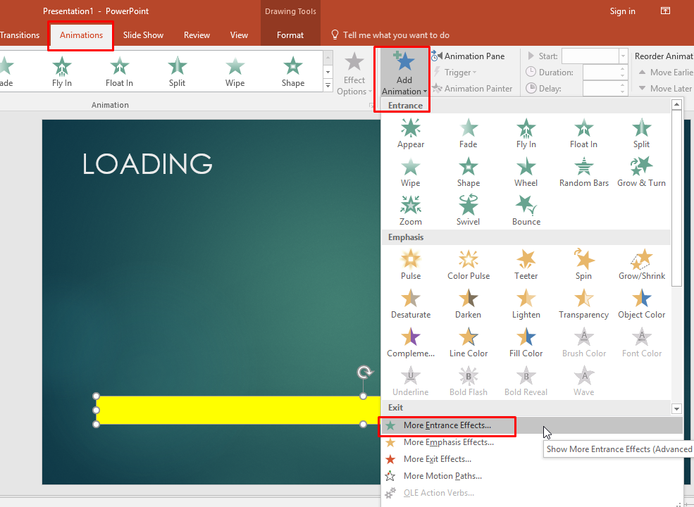 Cara membuat efek Loading pada powerpoint - Biologizone
