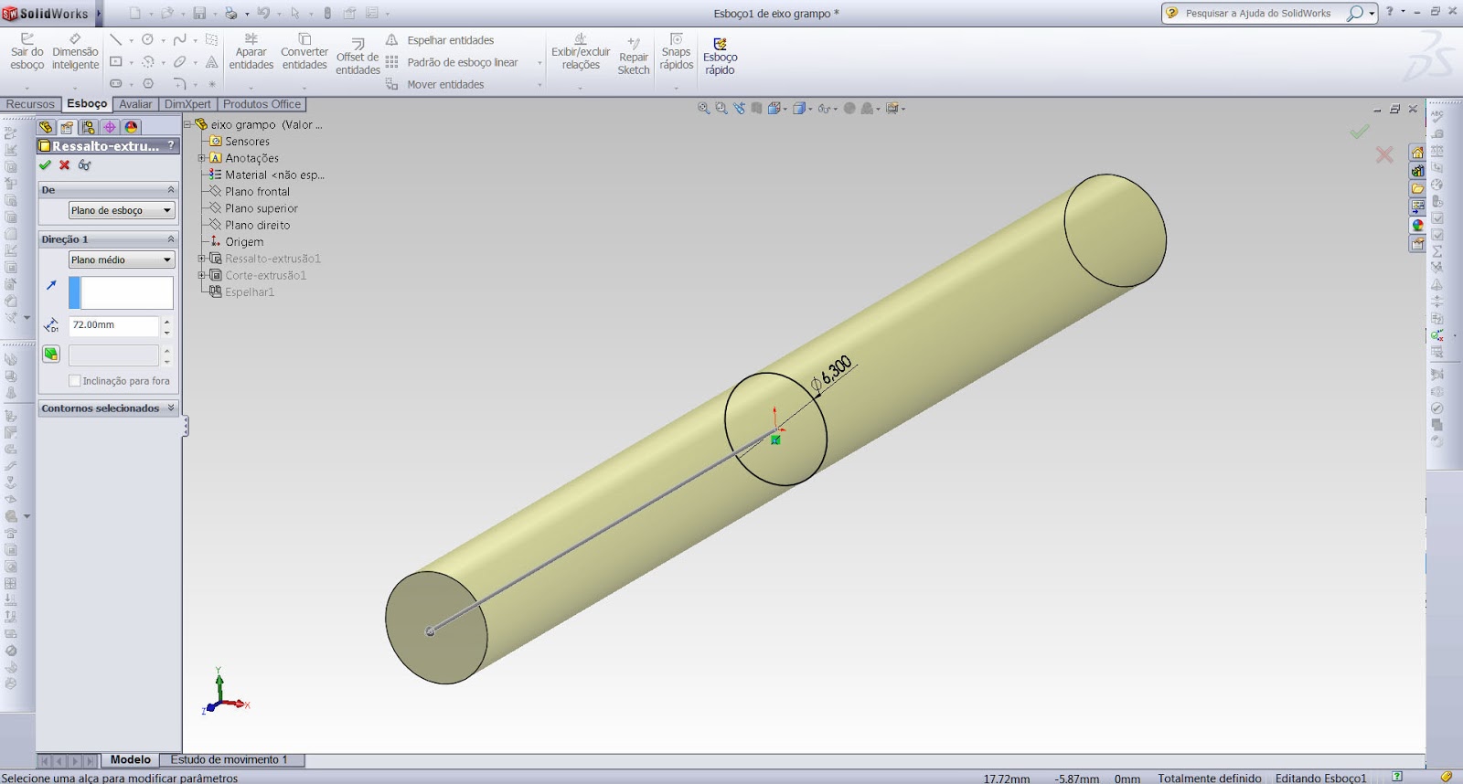 Contorno Digital: Modelando no SolidWorks