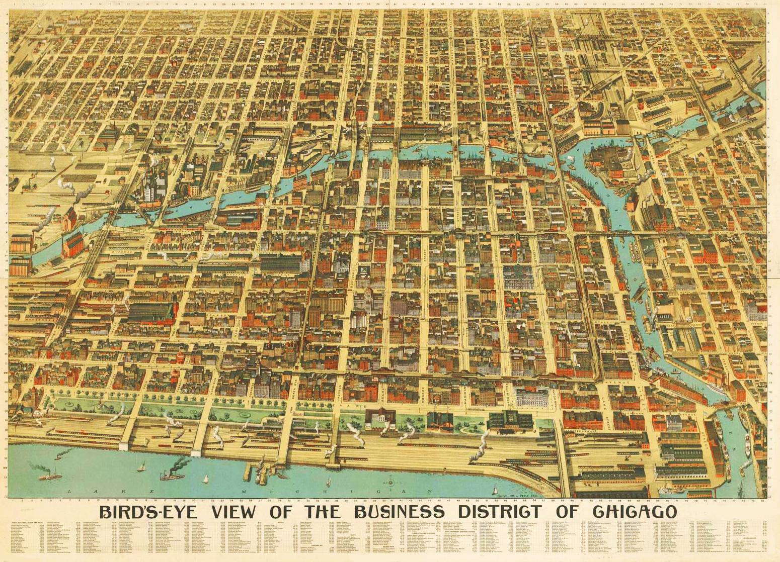 Industrial History: Circa 1900 Bird's-Eye View of the Business District ...