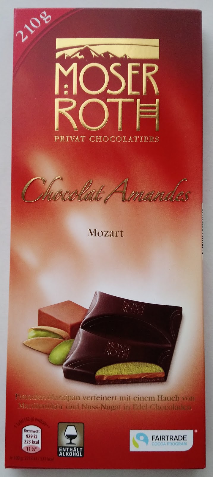 Chwile zasłodzenia: Moser Roth Chocolat Amandes Mozart ciemna 50 % i ...