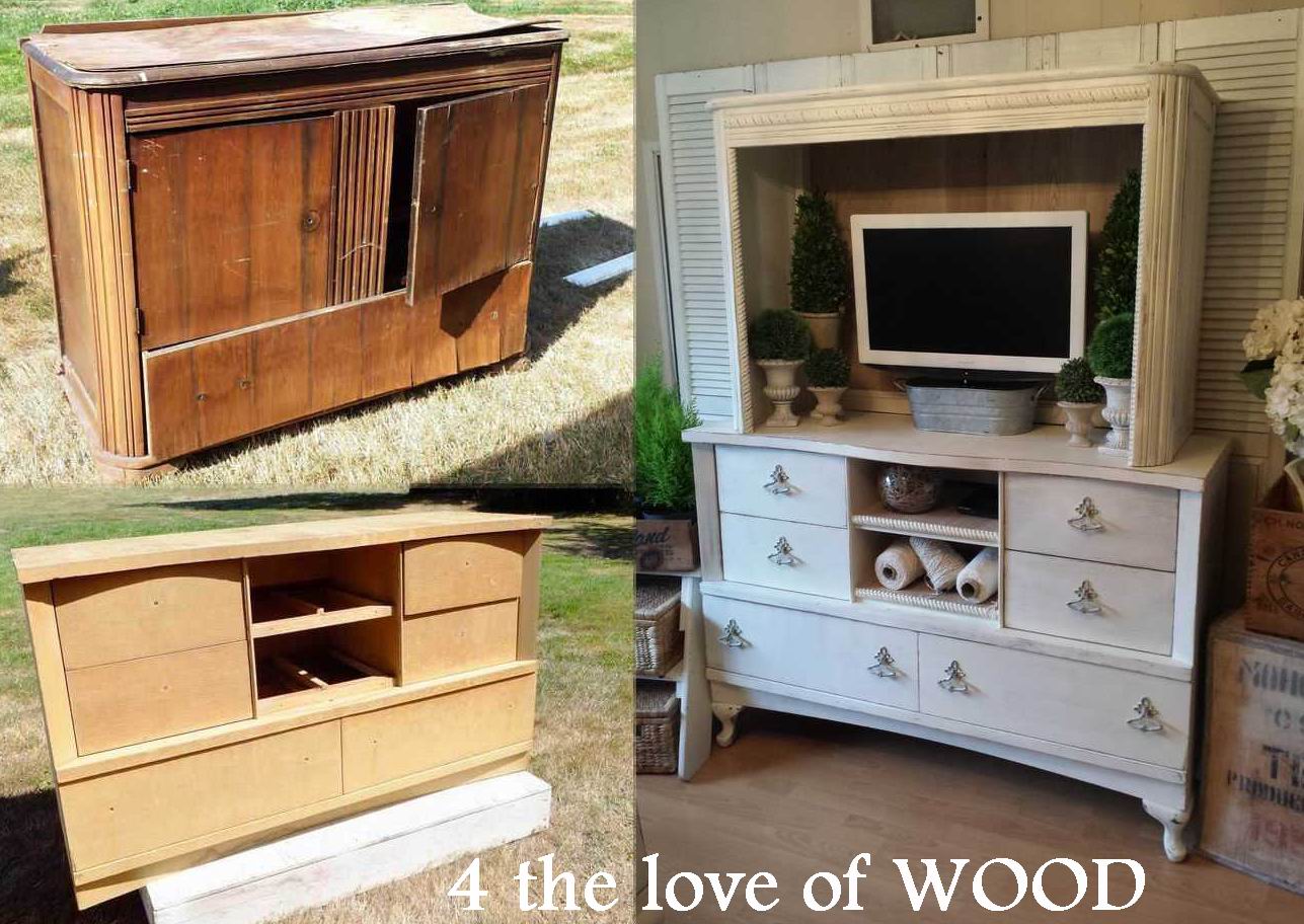 4 the love of wood: HOW TO MAKE ROADSIDE FURNITURE FABULOUS - tv cabinet