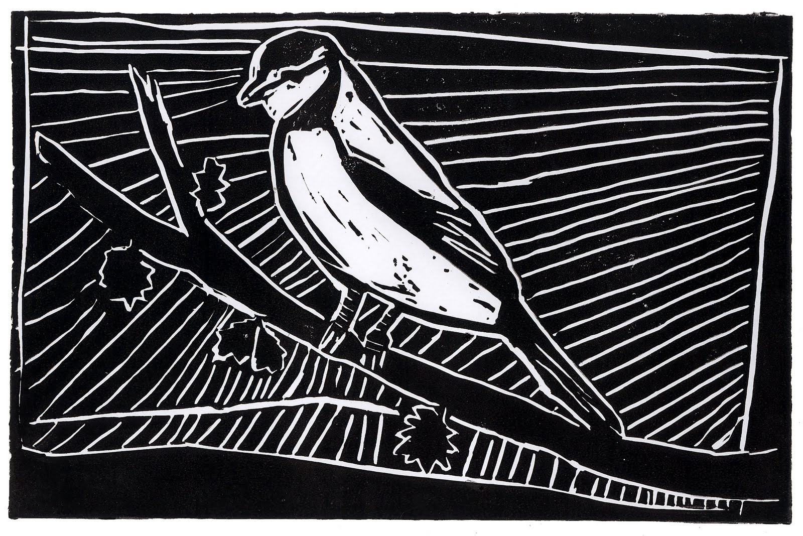 I teach art: Bird Lino Prints
