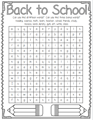 Back to School Printables | TheHappyTeacher