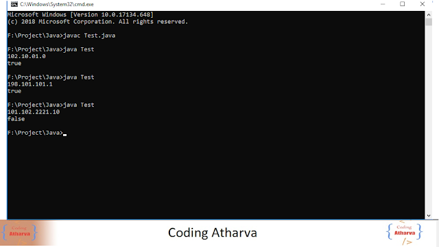Check IP Address Pattern using regex match in Java ~ Coding Atharva Check IP Address Pattern using regex match in Java ~ Coding Atharva