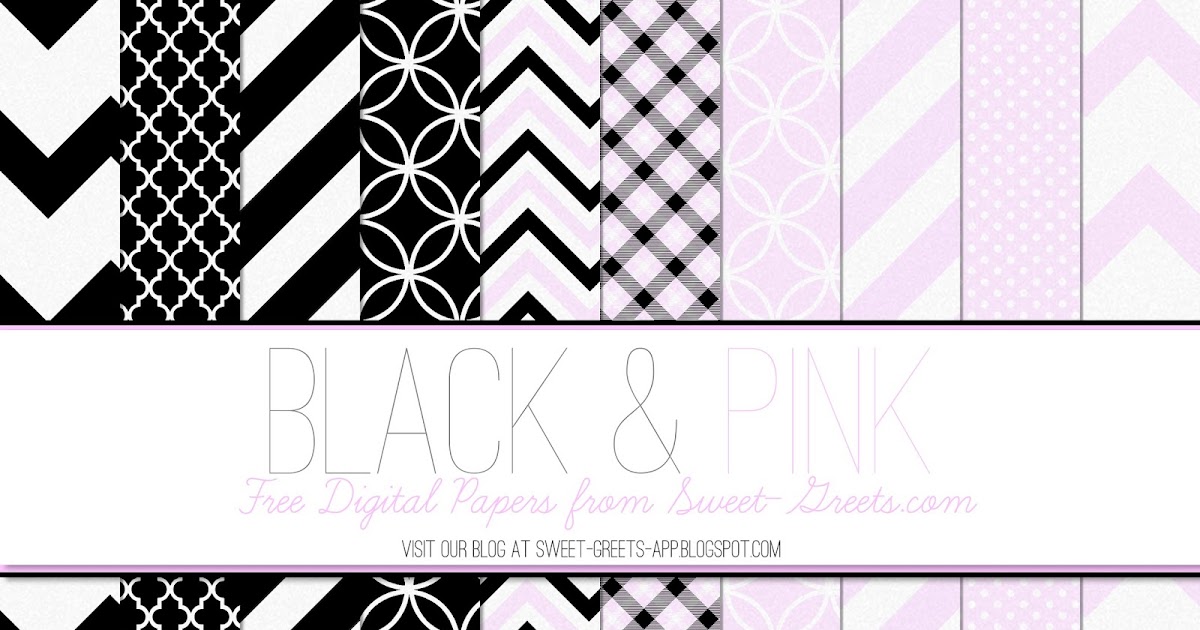Free Digital Paper: Pink and Black