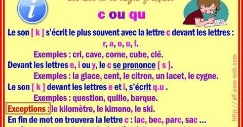 Apprenons le français : C ou QU