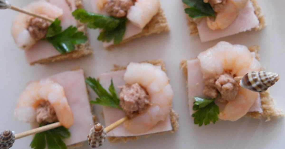 Cocina Chilena . Recetas Caseras: Canapés de Camarones Receta Chilena