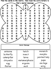 Spring Bugs And Insects Word Search Printable For Kids