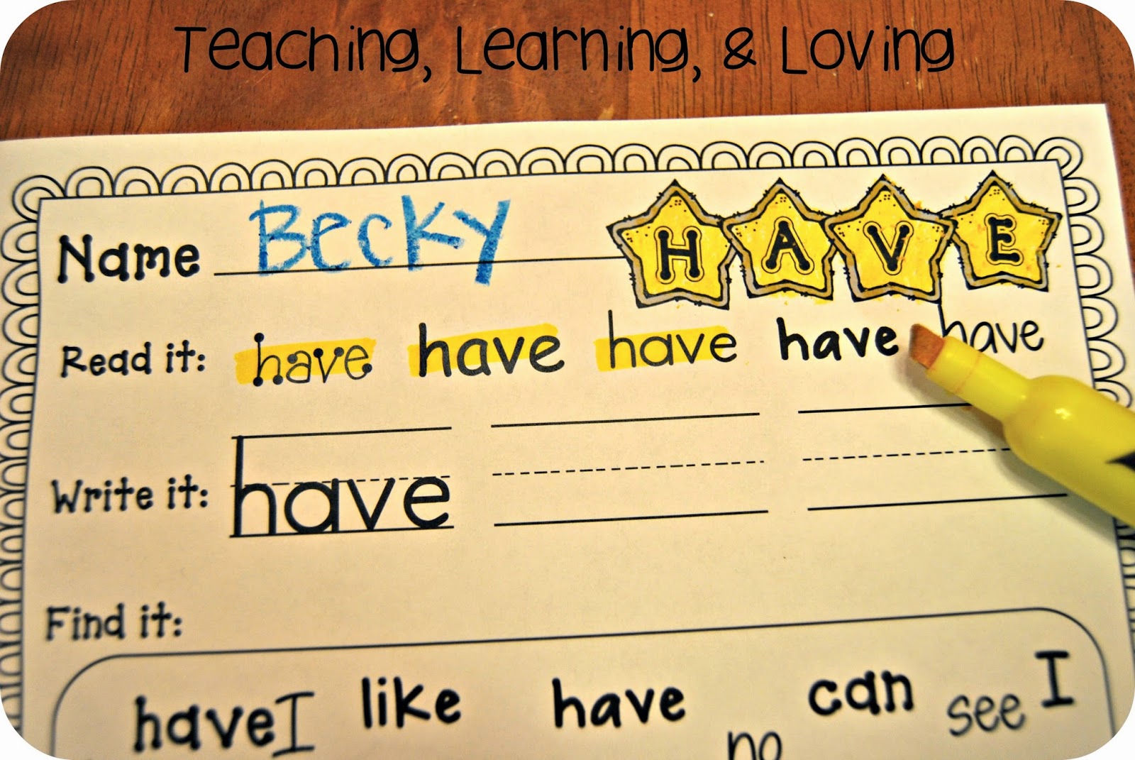 Teaching Learning Loving Kindergarten Sight Word Practice teaching-learning-loving-kindergarten-sight-word-practice