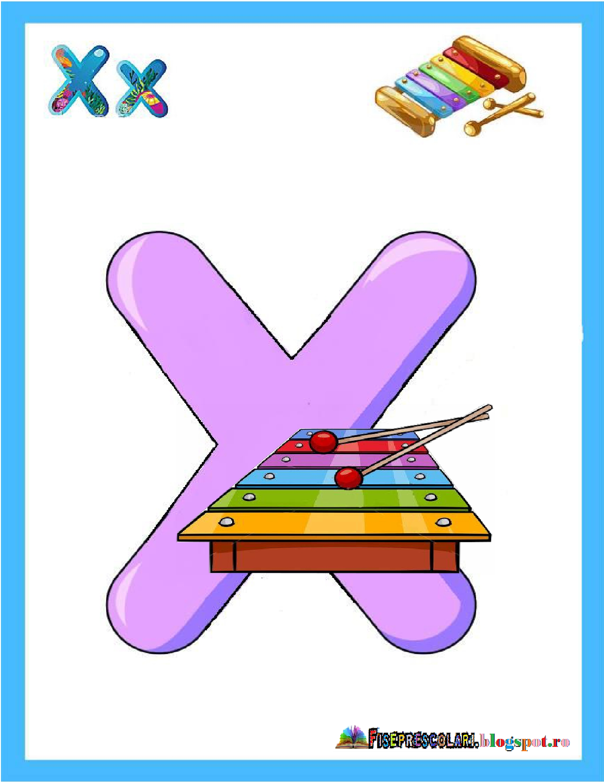 SET de Planse cu Toate Literele pentru Clasa :: Fise de lucru - gradinita si scoala