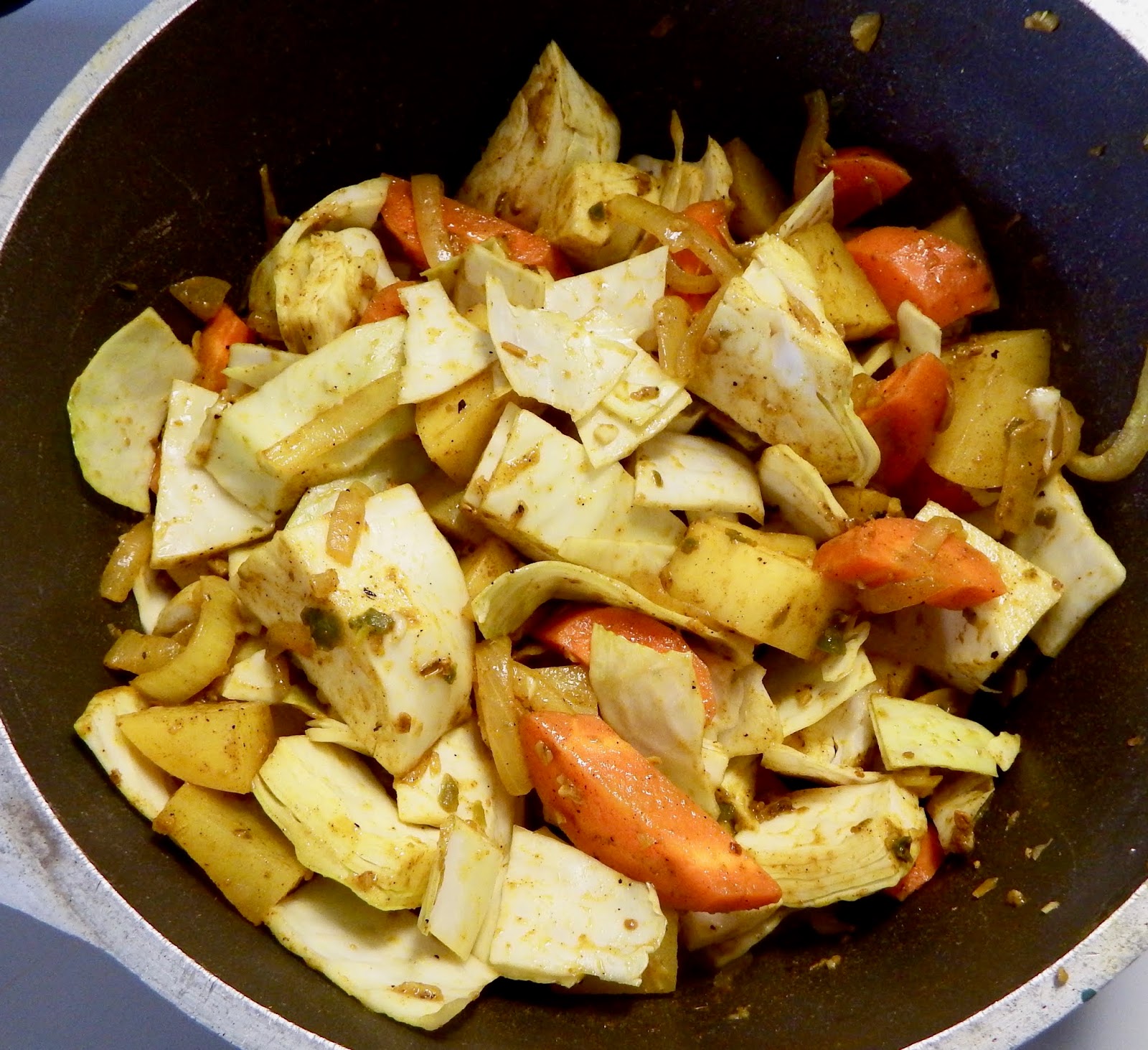 Food By Bram: Atakilt Wat (Ethiopian Cabbage, Potato & Carrot Dish)