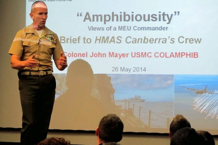 Pacific Sentinel: AUS: Canberra’s crew inspired by US/UK amphib veterans