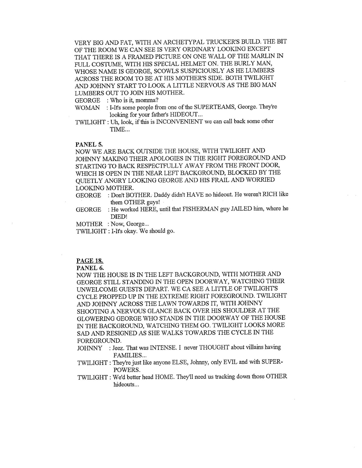 Alan Moore's Forgotten Awesome: Youngblood #3 script