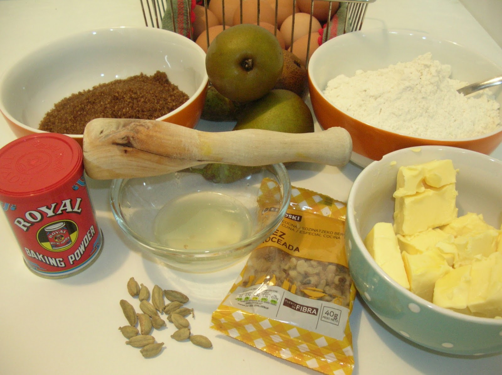 Nuvola Glacé / Mary: Plunk cake de peras y nueces al cardamomo