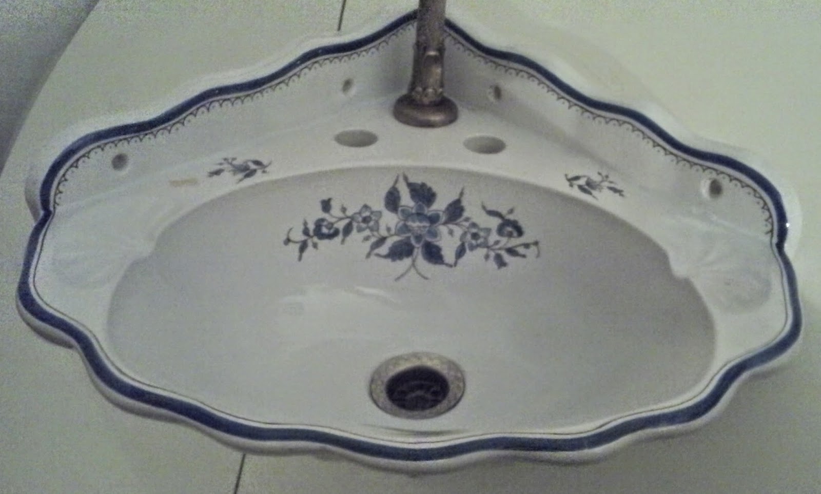 ancien lave main Herbau Lille, lavabo décor Rouen ANTIQUE FRENCH ...