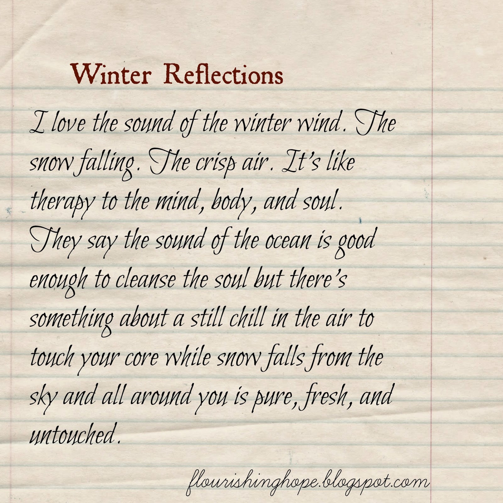 Flourishing Hope: Reflections