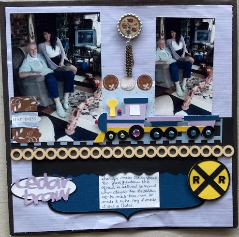 Scraptist: Cedar Train scrapbook layout