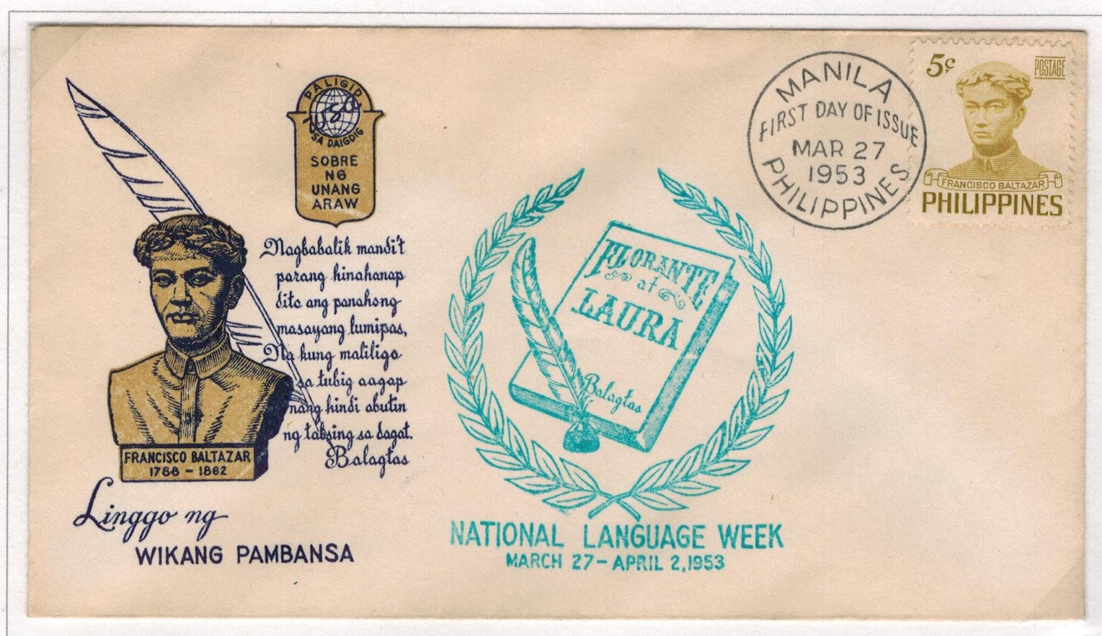 Philippine Republic Stamps : 1953 National Language Week