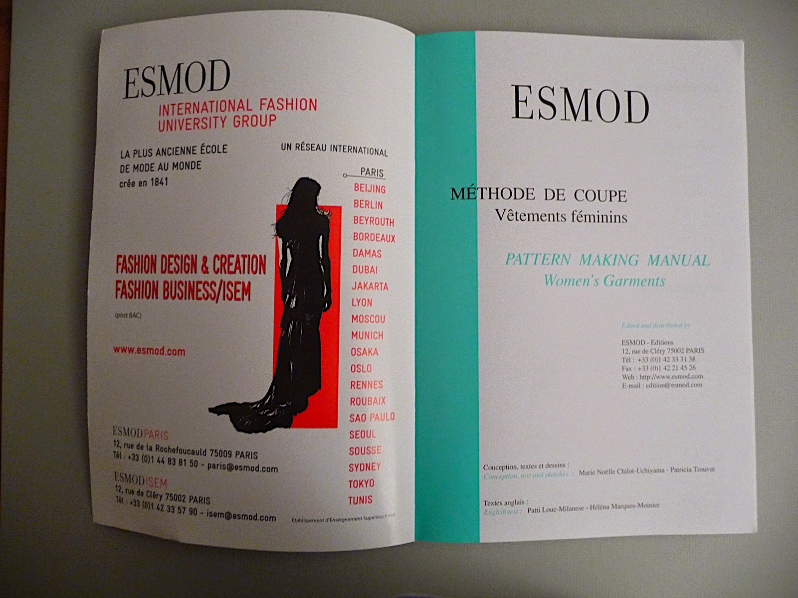 ESMOD Pattern Drafting Textbook - modelist kitapları
