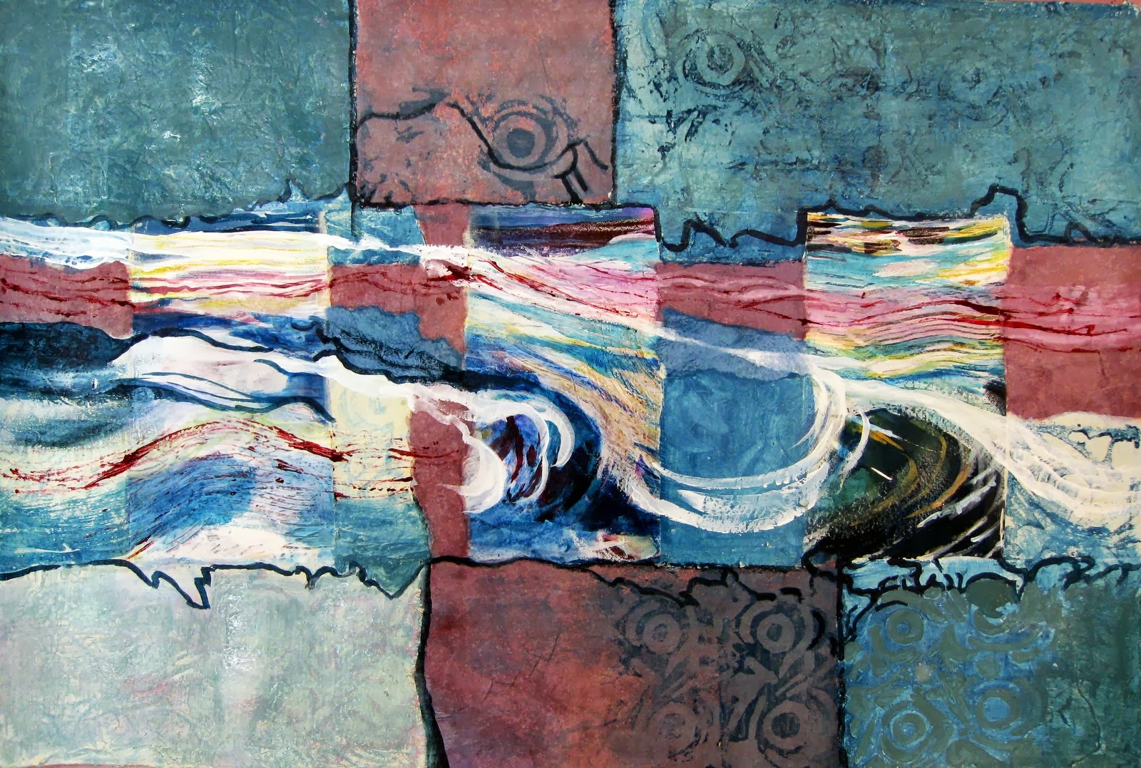 MSGodfreyArt: Transforming a Piece of Paper--River Tapestry #2, Step by ...