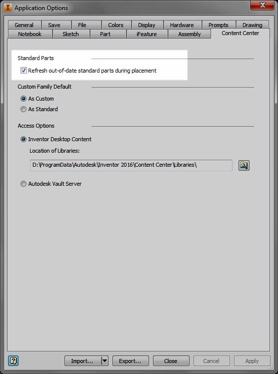 Inventor Tales: Updating Custom Content to Autodesk Inventor 2016 from ...