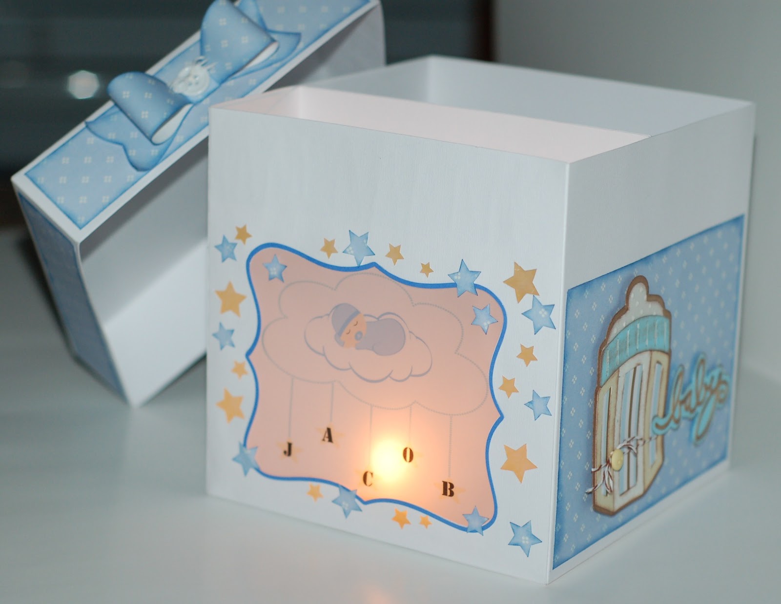 Paper Creations by Kristin: Baby Light Box Cube with Album
