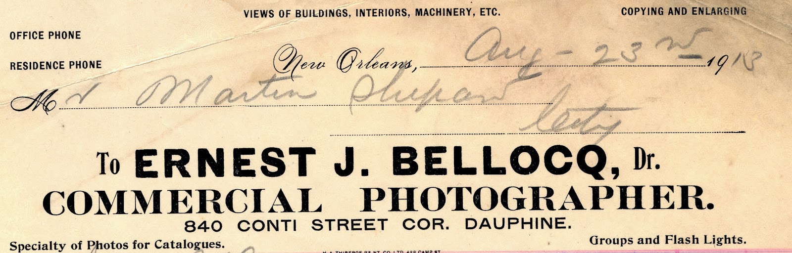 Architecture Research: Bellocq & Beyond