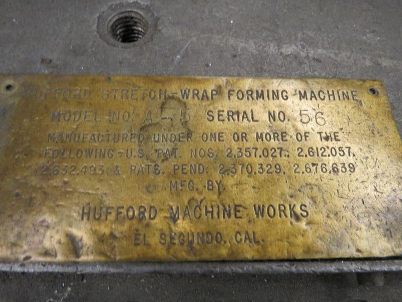 Global Machine USA: Hufford A-5 Stretch Wrap Forming Machine