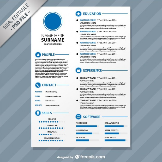 Download 9 Template CV Menarik Secara Gratis - Warung Internet