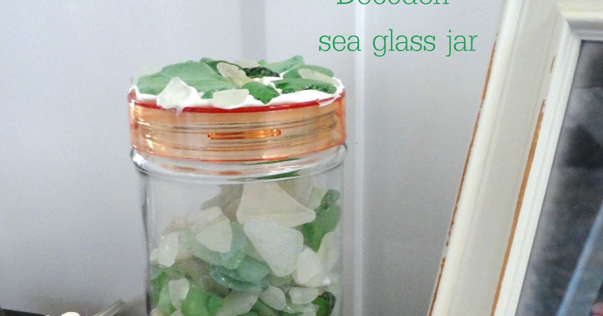 Sea glass jar using mod podge collage clay