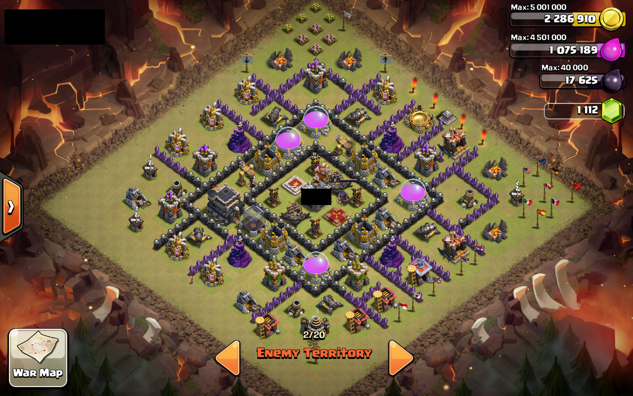 COC BASE 99: TH 9 War Base 52
