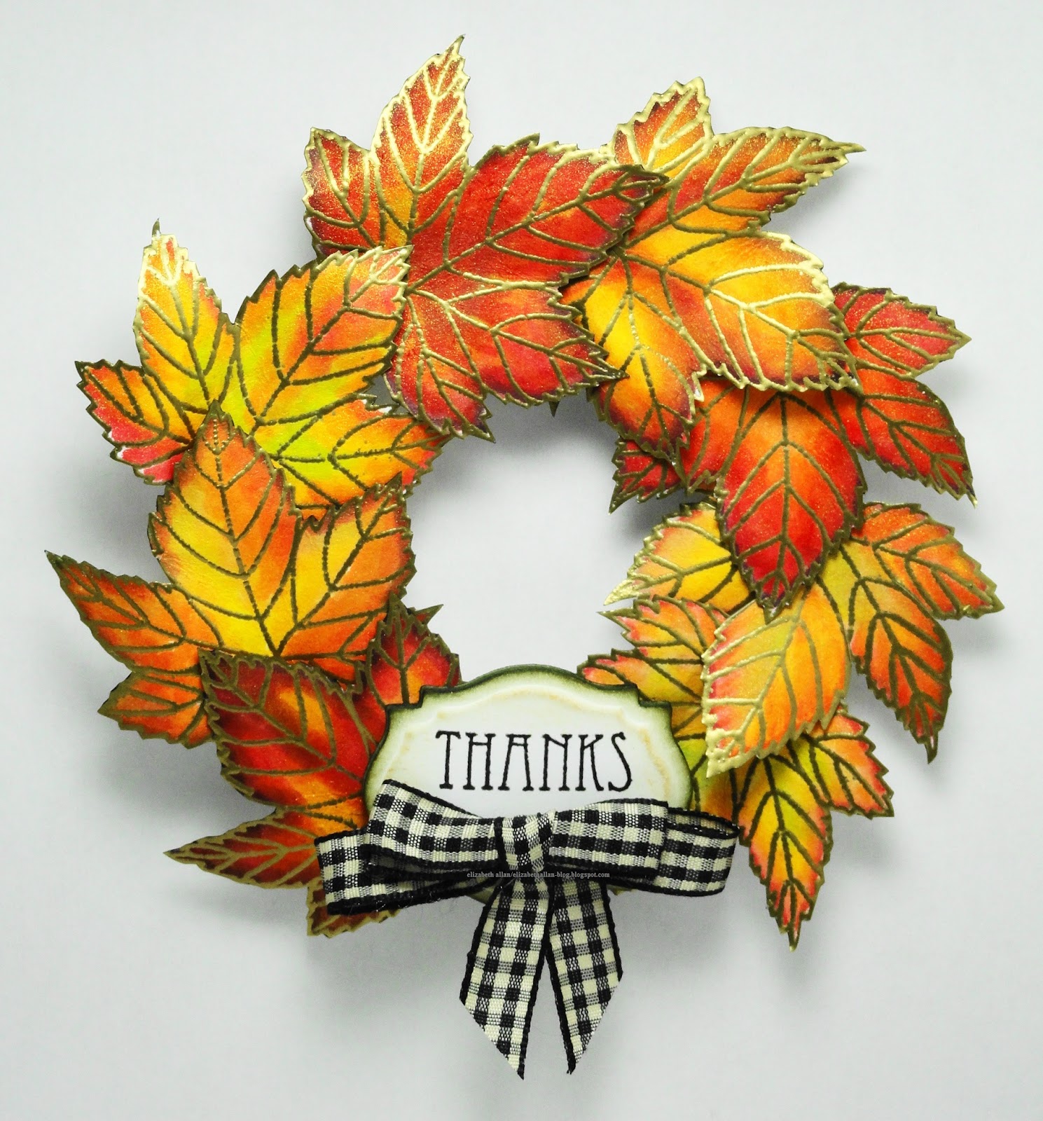 Elizabeth Allan's Art Studio: Foliage Fancy (Mini Wreath)