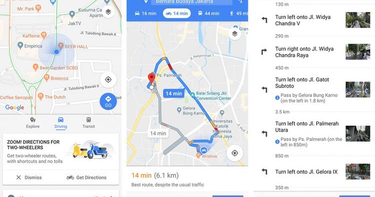 Cara Menggunakan Google Maps Untuk Rute Sepeda Motor - ARSIP INFO