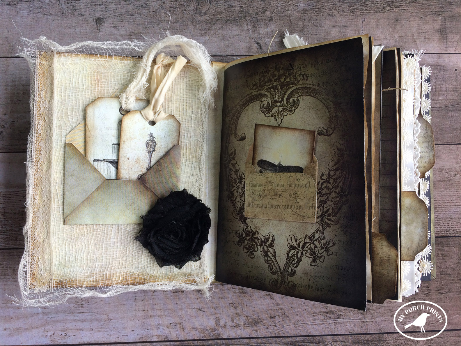 My Porch Prints: "Mysterious Woman" Junk Journal from My Porch Prints