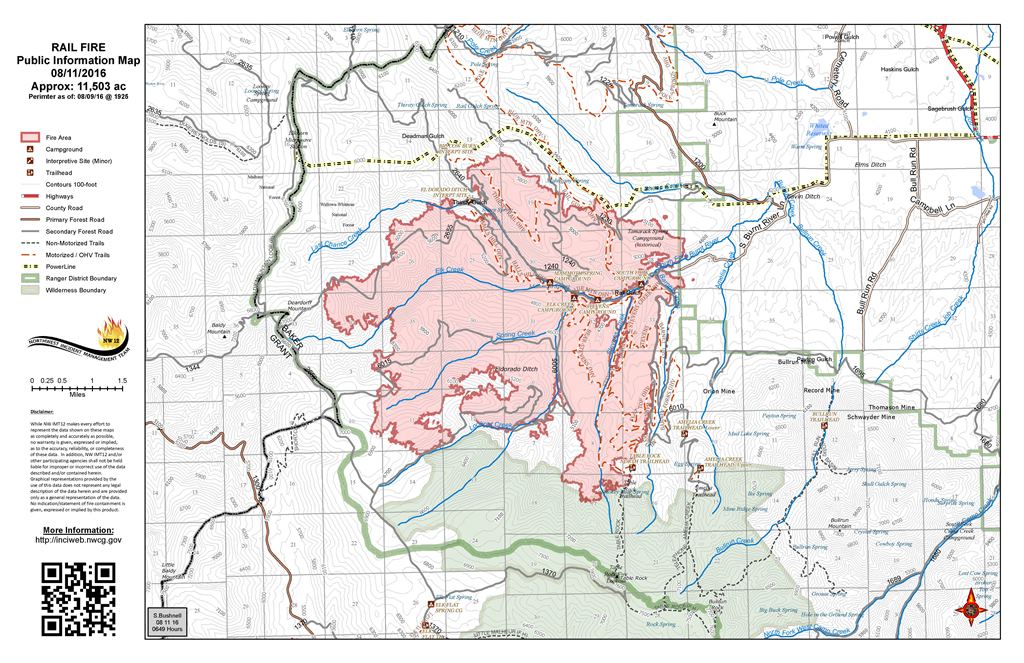 Blue Mountain Fire Information: FIRE OPERATIONS ON THE RAIL FIRE MAY ...