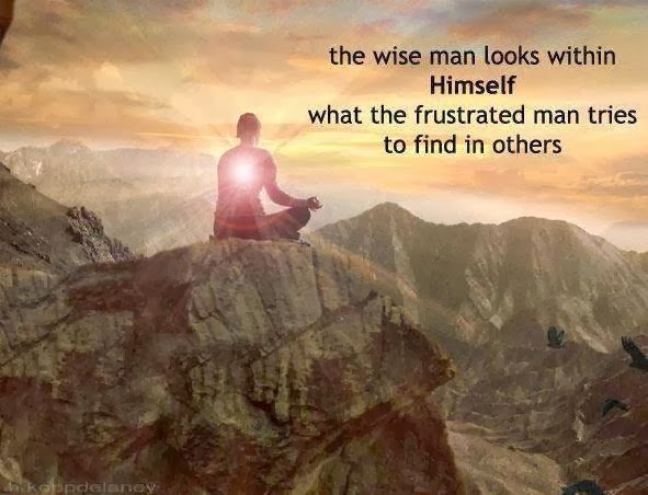 The wise man looks within Himself what the frustrated man tries to find ...
