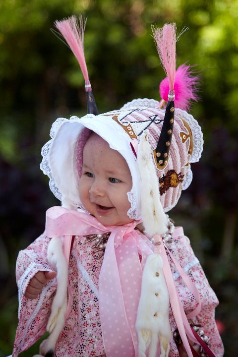BEYOND BUCKSKIN: That Is One Mega-Cute Baby Bonnet