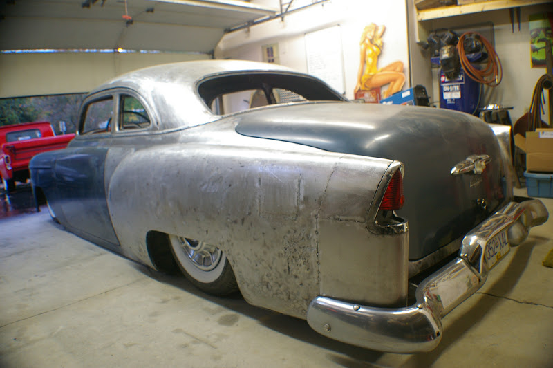 Schaefer 64: '55 Chevy Tail-lights and Extended quarters on Trevor's '53