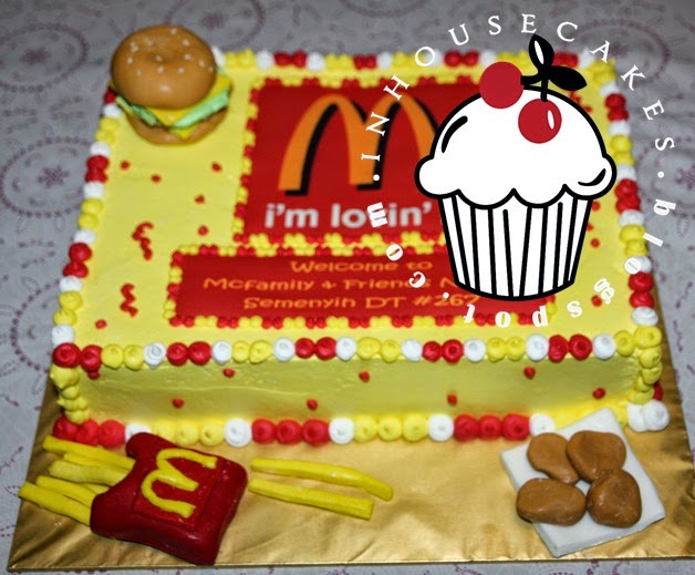 Red Velvet Cake + McDonald's Theme | InHouseCakes