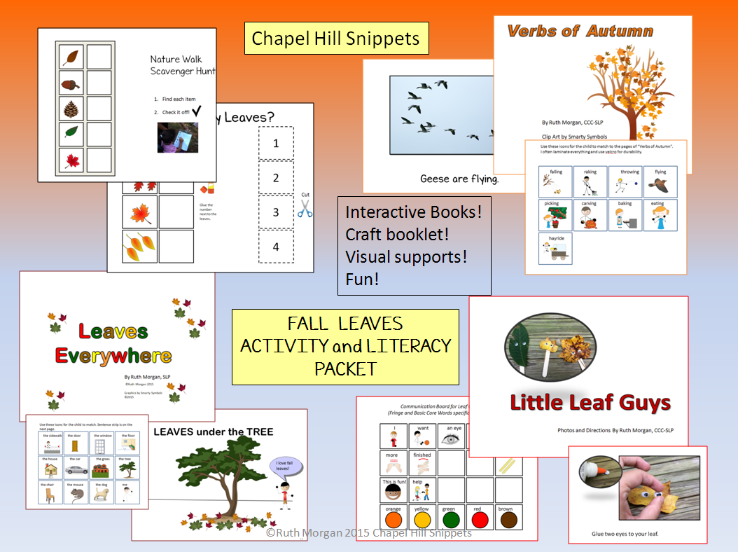 Chapel Hill Snippets: Fall Leaves Activity/Literacy Packet--Great for ...